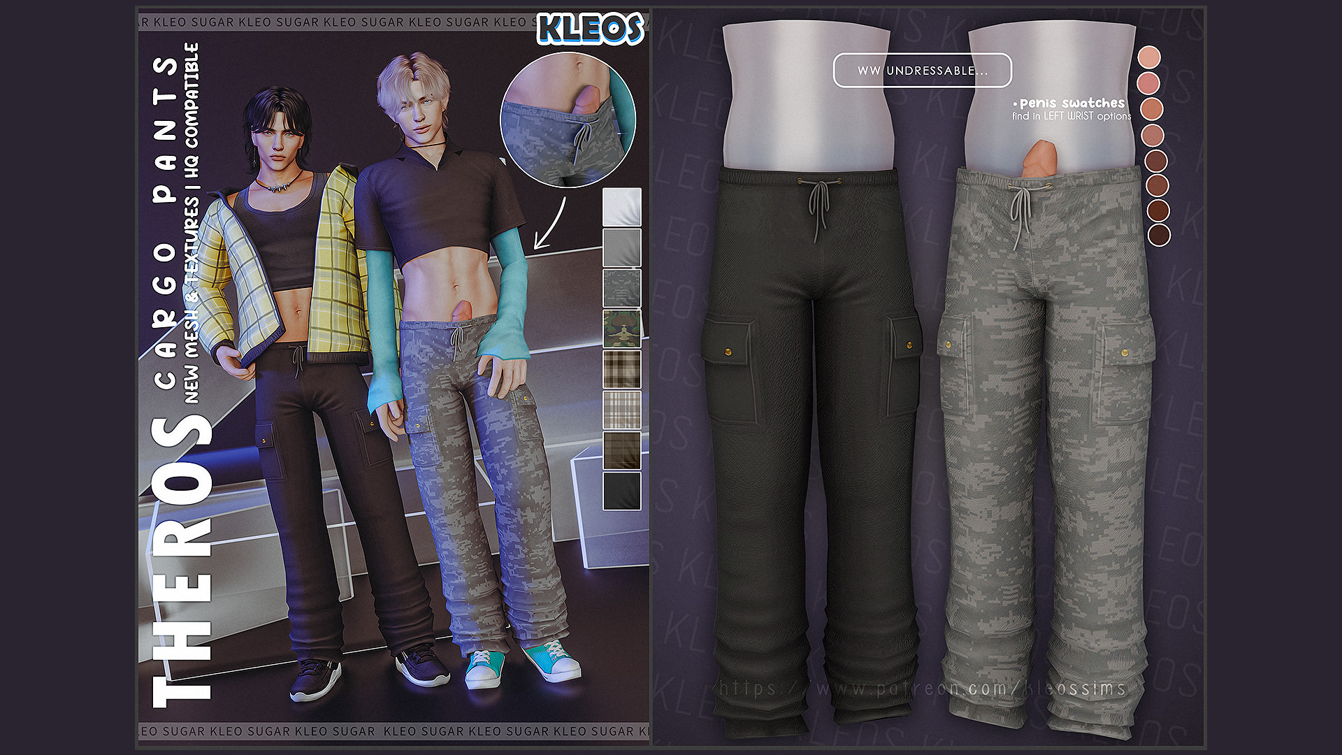 Theros | Male Cargo Pants ~Undressable~ - WickedCC