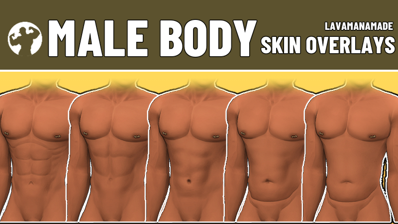 Male Body Skin Overlays - WickedCC